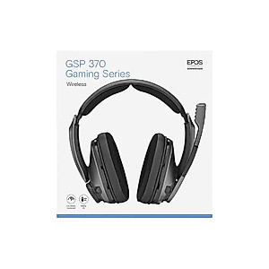 Sennheiser GSP 370 Over-Ear Wireless Gaming Headset, Low-Latency Bluetooth,Noise-Cancelling Mic, Flip-to-Mute, Audio Presets - PC, Mac, Windows, and PS4 Compatible - Black