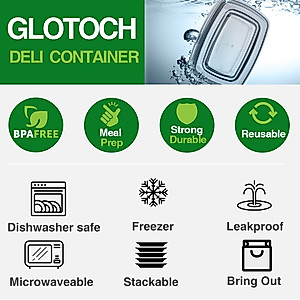 Glotoch Meal Prep Container,150Pack 1,2,3 Compartment Reusable Food Storage Containers For Lunch, Leftover.Disposable Black Plastic Containers With Lids To Go Container-BPA-Free Microwave Safe