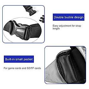 Steam Deck Carrying Bag, Switch/Switch OLED console&Accessories Travel Carrying Case, Mini Retro Console Style Travel Bag, Small Portable Sling Crossbody Shoulder Bag for Hiking Walking Biking (Grey)