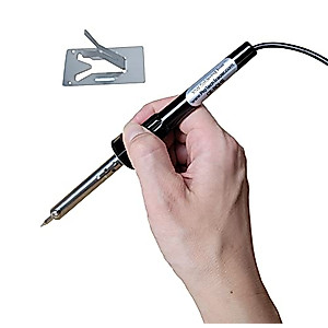 30 Watt Soldering Iron Replaceable Precision Tip 30w Fine Point Conical Electronics Circuit Repair Through Hole Printed Boards Prototyping 120V Plug Pencil Welder works with 60/40 and Solder