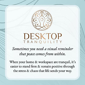 Desktop Tranquility Large Japanese Zen Garden Kit for Home or Office Desk | Office Decor Zen Garden Kit Improves Meditation | Includes Sand Tray, Bamboo Tools, Rocks, and Wooden Flower | 11" x 7.5"