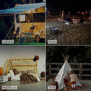 Globe String Lights Battery Operated Outdoor Lights with Remote Timer 20FT 40 LED Fairy Lights Indoor Outdoor Waterproof Hanging Lights for Patio Gazebo Balcony Garden Bedroom Christmas Décor Yummuely