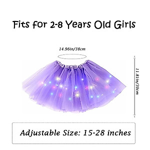 Girl Tutu Skirts, 2-8 Years Baby Girls Light Up LED Tutu Skirt Magic Light Princess LED Dancing Skirt Tulle Ballet