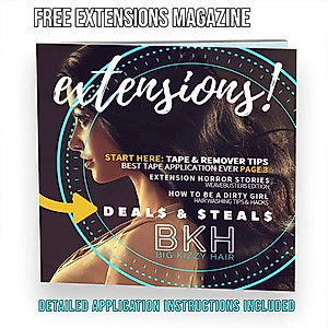 Single Sided Tape for Hair Extensions by Big Kizzy (72 tabs) - Extra Hold - Easy Install & Removal Replacement Tape for Thin, Fine Hair, 4cm x .8cm Tape for Extensions, Professional Extension Tape