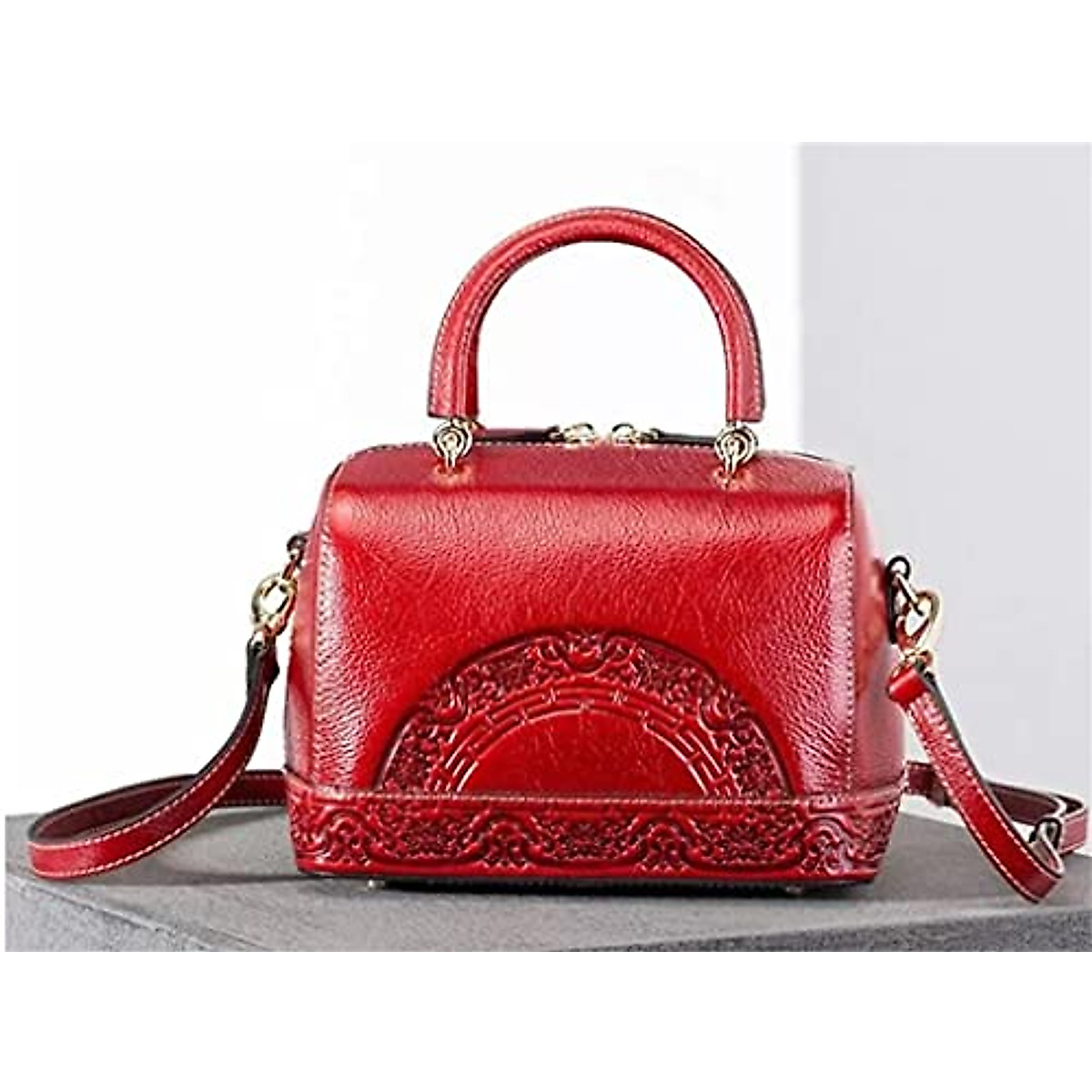 DANN Women's Handbag Vintage Bag Women's Messenger Bag Embossed Handbag