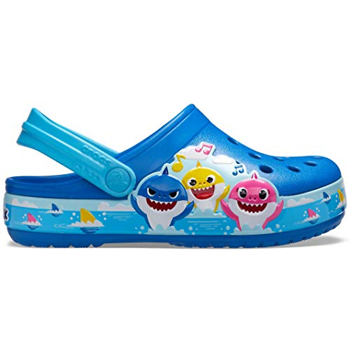 Crocs Kids' Baby Shark Band Clog , Bright Cobalt, 10 Toddler