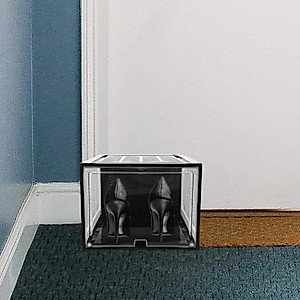 Alipis 2pcs Boxes Foldable Shoe Box Shoe Storage Case Shoe Storage Boxes Shoe Rack for Closet Shoes Boxes Shoe Rack Organizer Sneaker Storage Organizer for Cabinets Shoe Boxes for Home