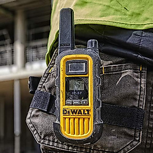 DEWALT DXFRS800 2 Watt Heavy Duty Walkie Talkies - Two-Way Radio with VOX (2 Pack) & DXFRS300 1 Watt Heavy Duty Walkie Talkies - Long Range & Rechargeable Two-Way Radio with VOX (2 Pack)