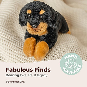 Bearington Lil' Gunner The Rottweiler Stuffed Animal, 8 Inch Dog Stuffed Animal