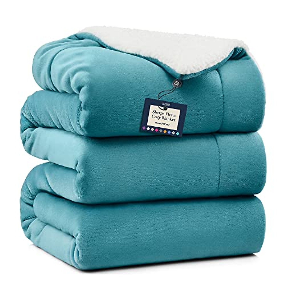 BELADOR Sherpa Fleece Queen Size Blanket for Bed - Fuzzy Warm Large Blankets - Anti-Static Soft Blanket, Fleece Blanket - Sherpa Throw Blankets & Throws for Sofa - 90x90 Inches
