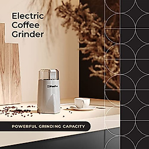 Mueller HyperGrind Precision Electric Spice/Coffee Grinder Mill with Large Grinding Capacity and Powerful Motor also for Spices, Herbs, Nuts, Grains, Grey