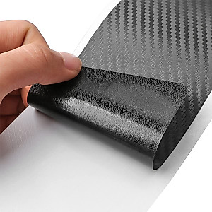 Car Rear Bumper Protector Guard, Carbon Fiber Anti-Scratch Sticker to Protect Car Door Edge, Trunk Sill Door Entry Trim Cover Guards, Exterior Accessories Universal for Most Cars, SUVs (Black)