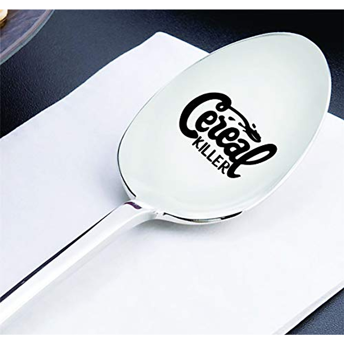 Cereal killer spoons | Funny Christmas gift for husband boyfriend | Personalized cereal lover spoon for teenager | Best friend engraved spoon gift men women | stocking stuffers for teens boy girl