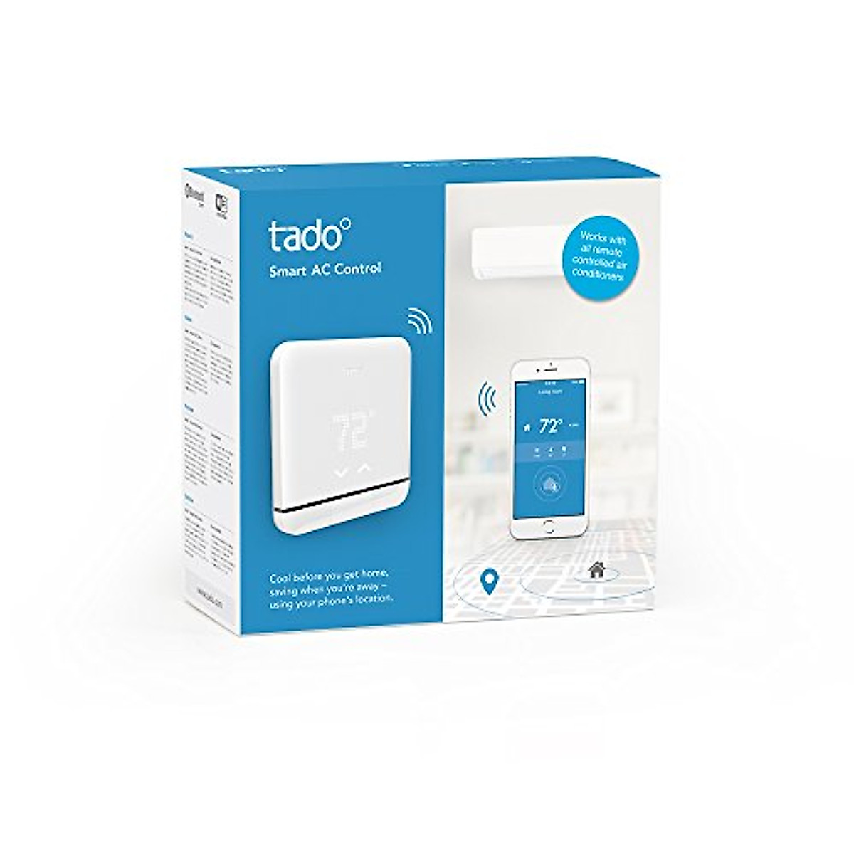 Tado Smart Air Conditioner and Heater Controller, Wi-Fi, Compatible with iOS and Android, Works with Alexa
