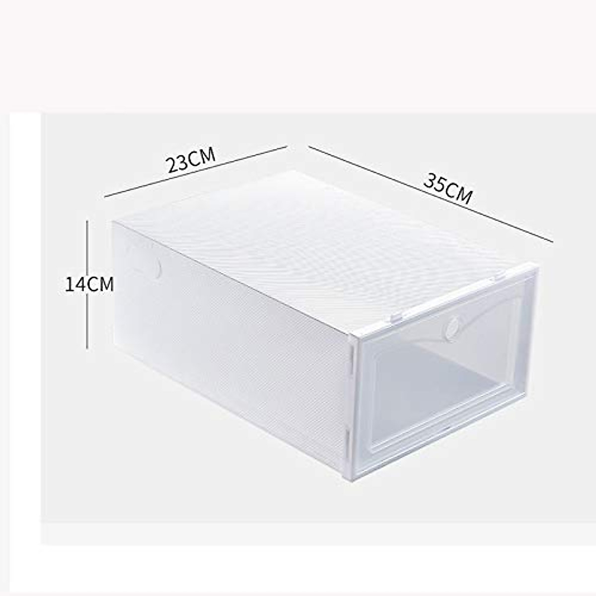 TAZSJG Foldable Clear Shoes Box Storage Shoe Box Drawer Organizer Household DIY Shoe Box Drawer Divider Home Storage Stacking (Color : A)