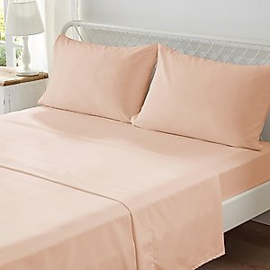 Anluoer Twin Comforter Set, Pink Tufted Bed in a Bag 5 Pieces with comforters and Sheets, All Season Bedding Sets with 1 Comforter, 1 PillowShams, 1 Pillowcases, 1 Flat Sheet, 1 Fitted Sheet