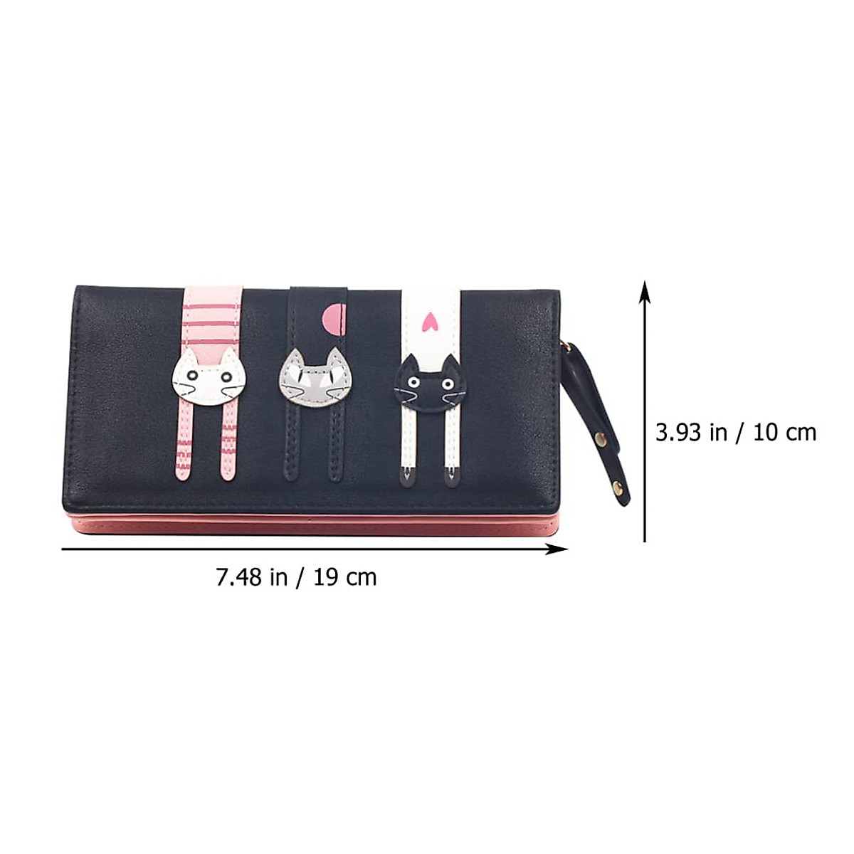 CALLARON Mini Clutch PU Leather Wallet Long Women's Wallet Fashionable and Cute Long Wallet Ladies Student Wallet Kids Wallet
