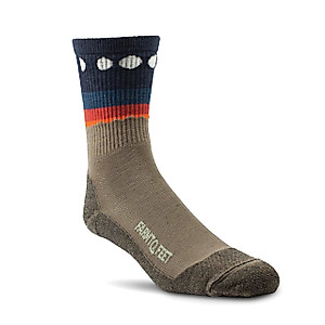 Farm to Feet Unisex Flagstaff Light Cushion Trail Lightweight 3/4 Crew Socks, Driftwood, Medium