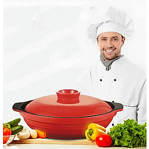 GFHVDC earthenware clay pot for cooking Korean Premium Ceramic Bowl with Lid,Hot Pot Clay Pots Earthenware Clay Pot Special Heat-Resistant Ceramic Handle Pot Cover For Cooking Hot Pot ​Bibimbap and So