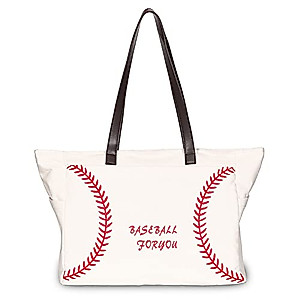 YHSHYZH Baseball Mom Bag for Women Baseball for You Print Bags Consuela Purse Baseball Boys Stuff Gear Tote Handbag Gifts for Baseball Lover Team Mom Coaches Adult (X-Large, white) … … …