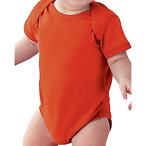 Clementine Baby Fine Jersey Bodysuit Onesie (3 Pack), Vintage Orange, 6MOS
