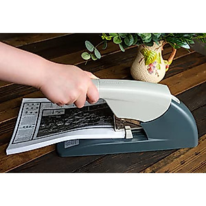 PraxxisPro PowerForce 175 Heavy Duty Flat Clinch Stapler, 20 to 175 Sheets Using one Size 3/4" Leg-Length Staple. for Home and Business. Includes 400 Staples and a Staple Remover.