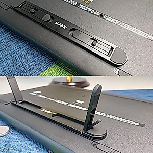 Zupro Portable Laptop Stand,Foldable Adjustable Heights,Invisible Aluminum Lightweight Laptop Keyboard Holder Riser,Ergonomic,Compatible with 10 to17 Inches Notebook Computer.Self-Adhesive.(Black)