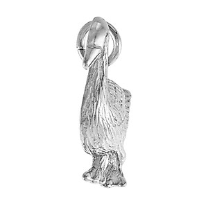 Sterling Silver Goose Pendant 1 inch Tall No Chain
