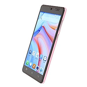 LEYT 5 Inch Pink Smartphone Micro USB 5MP Front 8MP Rear 2.4G 5G 2GB RAM 16GB ROM Mobile Phone Pink 100-240V Face Recognition for Work (US Plug)