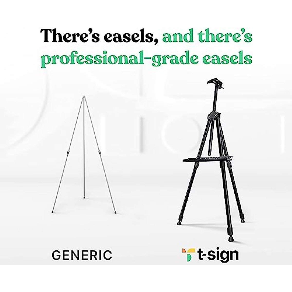 Portable Artist Easel Stand - Adjustable Height Painting Easel with Bag - Table Top Art Drawing Easels for Painting Canvas, Wedding Signs & Tabletop Easels for Display - Metal Tripod - 21x66 inches