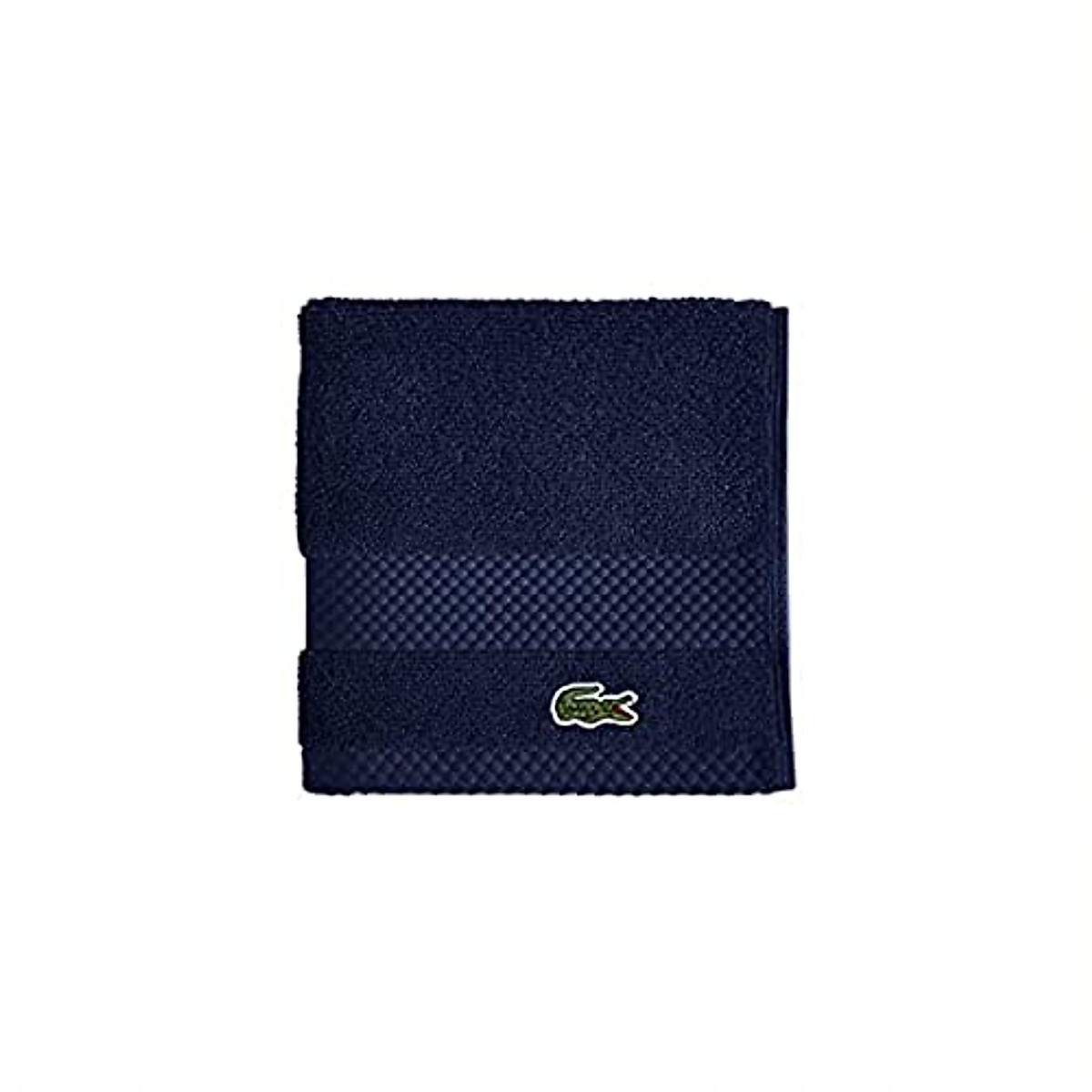 Lacoste Heritage Supima Cotton Wash Cloth, Navy, 13" x 13"