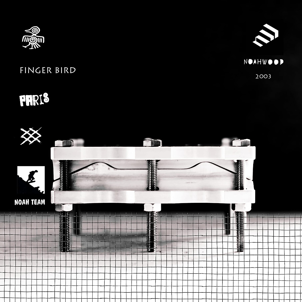 NOAHWOOD Fingerboards Parts Professional Prince II Trucks (34mm) + Update Self-locking Nuts (Black)