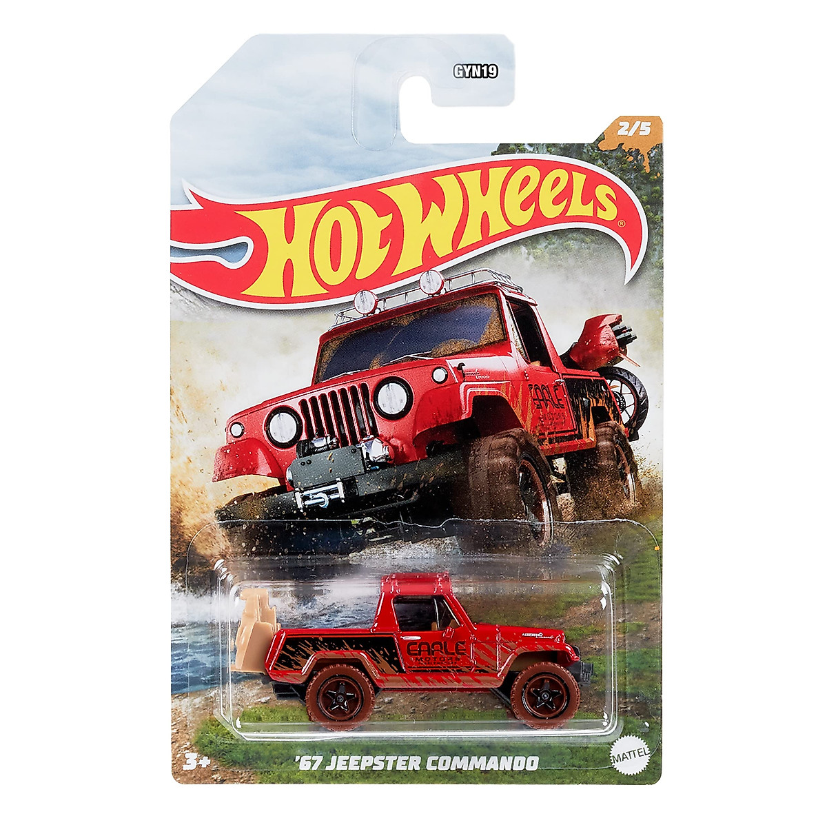 Hot Wheels - '67 Jeepster Commando - Off-Road Mud Runners 2/5 [red]