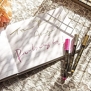 VENY TAYA Elegant Wedding Guest Book with 3 Metallic Pens, Hardcover Guest Book Wedding Reception, Sign in Polaroid Photo Guest Book, 9.8” x 7.9”, 96 Pages