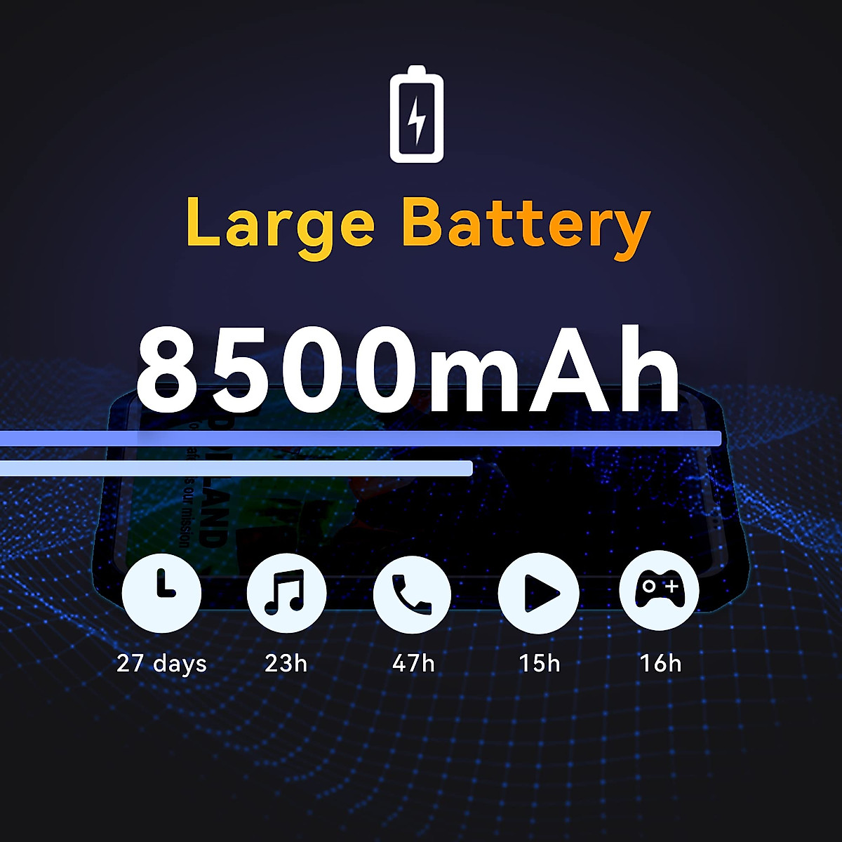 Dorland Extreme 5G Rugged Smartphone Cell Mobile Phone Industrial Intrinsically Safe Outdoor Unlocked Dual SIM 8GB+128GB 6.39inch FHD Screen Android 11 IP68 Waterproof Explosion Proof