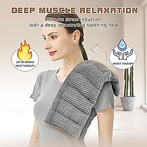 UNCN Microwave Heating Pad 7x17" | Microwavable Heat Pad for Pain Relief | Reusable Bean Bag | Weighted Hot Pack for Neck, Shoulder, Cramps, Back | Warm Compress