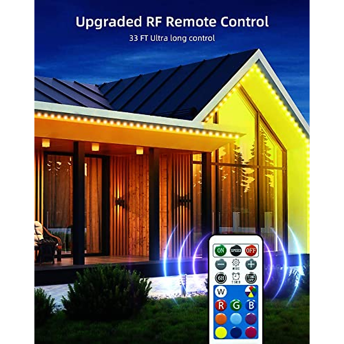 LOGUIDE Solar Rope Lights 33ft 11 Colors Changing Outdoor 100 LED Remote Twinkle Rope Tube Fairy Lights Rope Tube Lights Christmas Wedding Party Yard Waterproof(Rope Lights Multicolor)