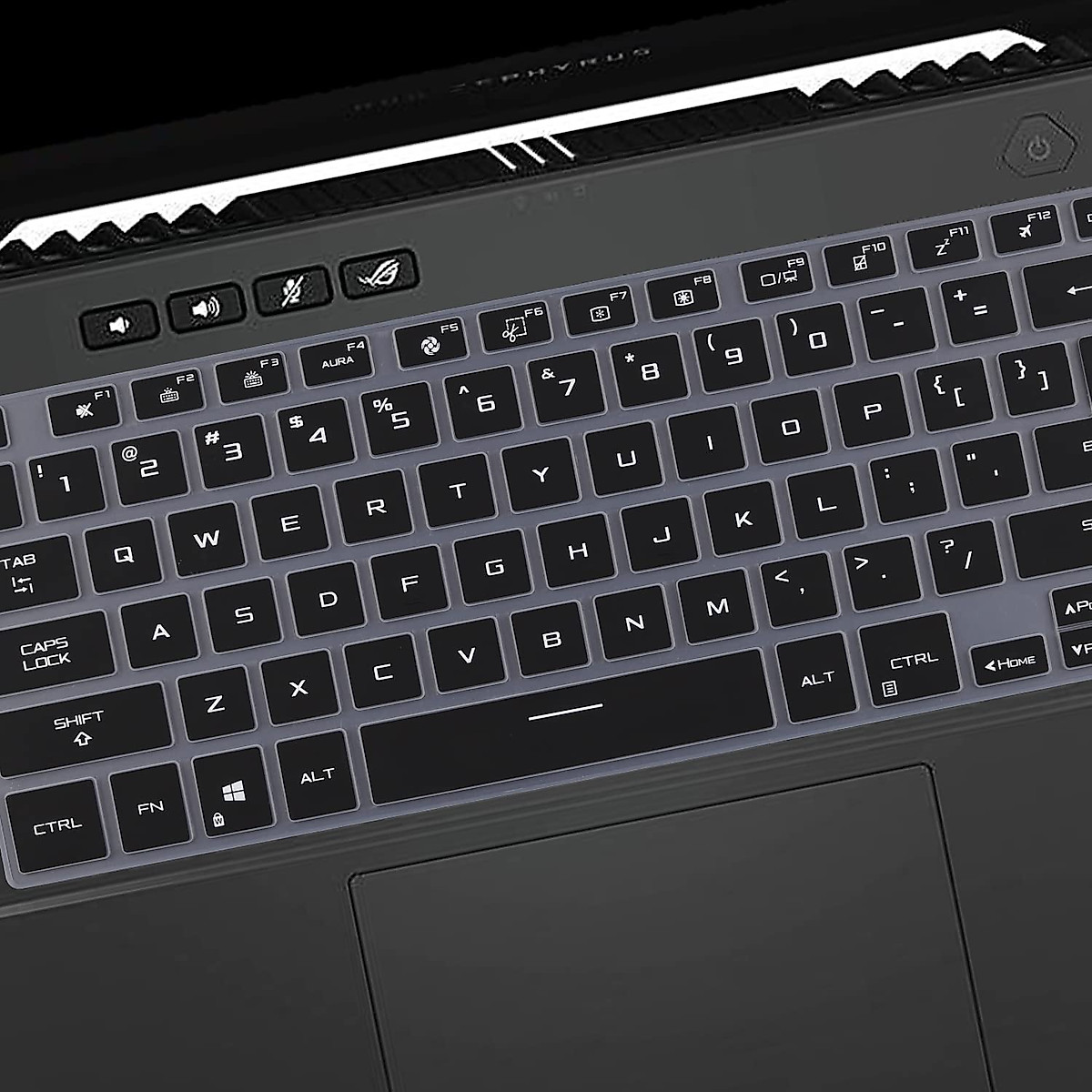 Keyboard Cover Skin for ASUS Rog Flow Z13 GZ301ZE GZ301ZA GZ301ZCRog Flow X13 GV301QH GV301RE GV301RC, 13.6 Inch Laptop, Rog Flow X16 GV601RW 16 inch Laptop- Black