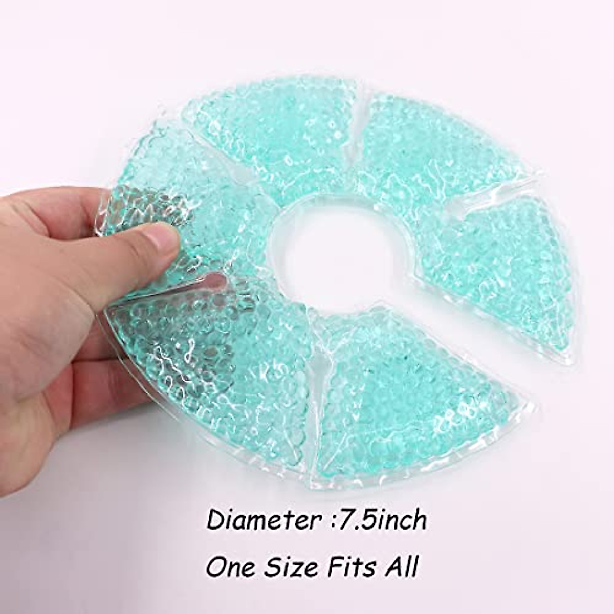 Breast Therapy Ice Packs, Hot and Cold Breast Pads, Breastfeeding Essentials Large Gel Bead Packs for Moms, 2 Pack (2 Ice Pack (Teal))