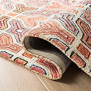 SAFAVIEH Aspen Collection 8' x 10' Pink / Orange APN260U Handmade Boho Wool Area Rug