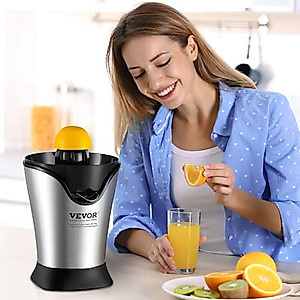 VEVOR Electric Citrus Juicer, One Fits All Stainless Steel Orange Juice Squeezer, Easy Use Orange Juice Extractor Lemon Juicer Squeezer for Oranges, Grapefruits, Lemons etc