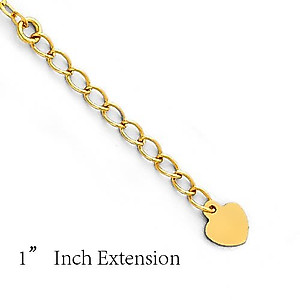 14k Yellow Gold Side Way Cross Necklace (15 x 8 mm) - 17"+1"