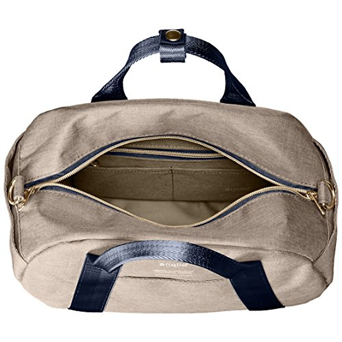 anello(アネロ) Mini Boston Shoulder Bag, Biege