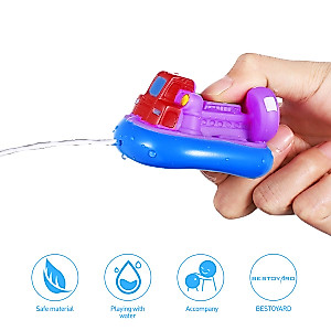 Bath Swimming Toys,8 Assorted Mini Pool Toys 3 Racing Car + Train + Boat + Hovercraft + Helicopter + Fighter