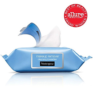 Neutrogena Makeup Remover Facial Cleansing Towelettes, Daily Face Wipes to Remove Dirt, Oil, Makeup & Waterproof Mascara, Gentle, Alcohol-Free, 25 ct
