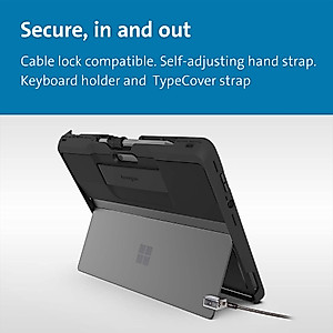 Kensington Blackbelt Rugged Case for Surface Pro 8 (13"), Military-Grade Protection, with Pen Holder - Black (K97581WW)