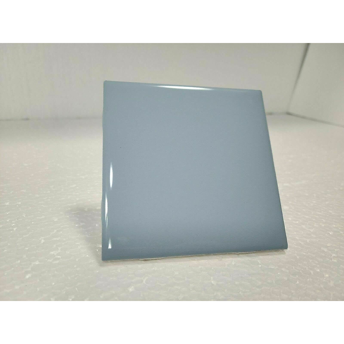 Blue Waterfall 4 in Ceramic Tile 4.25 inch Shower Bathroom Kitchen Backsplash Daltile Color 0169 4x4 Subway Square 10 Piece Box