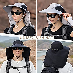 Sun Hat for Men Women with Neck Flap,UPF 50+ UV Protective Hiking Fishing Hats,Wide Brim Sun Hat for Women&Men …