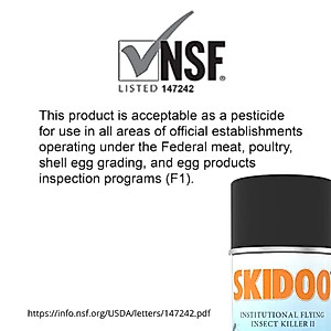 Diversey 5814919 Skidoo Institutional Flying Insect Killer II, Kills Flies, Gnats, Mosquitoes, Wasps & More, Aerosol Spray, 15-Ounce (Pack of 6)
