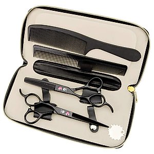 6.0 Inch Left-handed Professional Salon Hair Straight Cutting Scissor & Thinning Barber Shears,JP440C,62HRC for Hairdresser